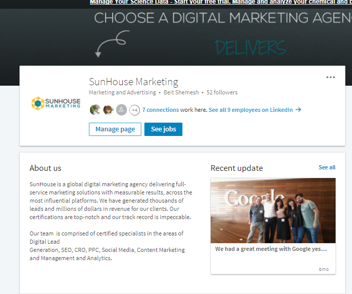 LinkedIn Showcase Pages - Sunhouse Marketing