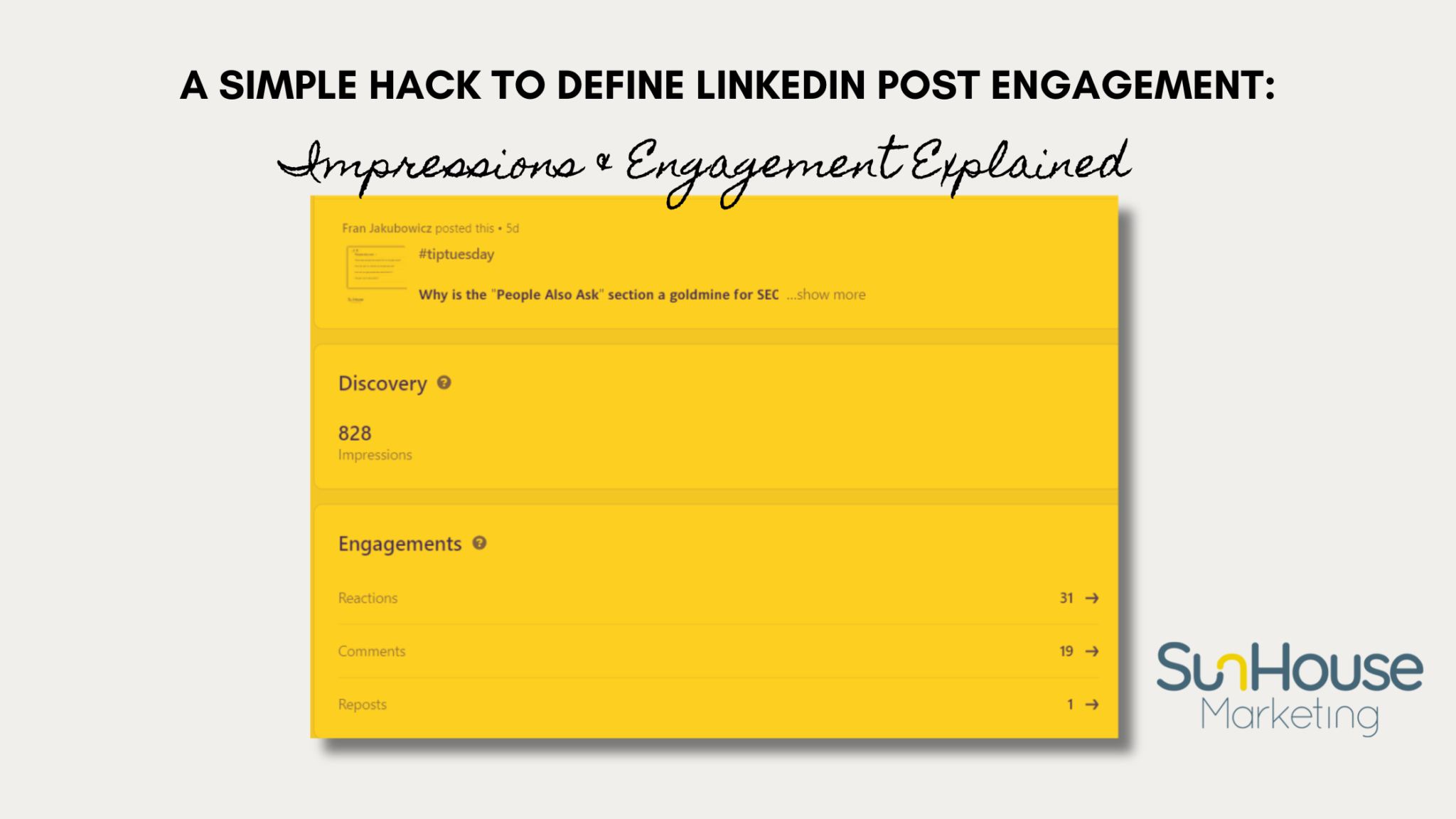 A LinkedIn Post Engagement Hack - SunHouse Marketing
